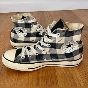 Converse | Shoes | Vintage Converse Chuck Taylor Hi Top Black White ...
